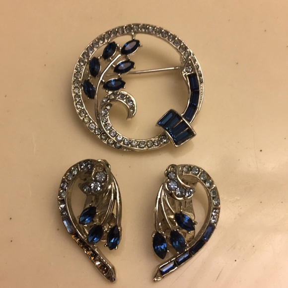 Vintage | Jewelry | Vintage Matching Pin And Earrings | Poshmark